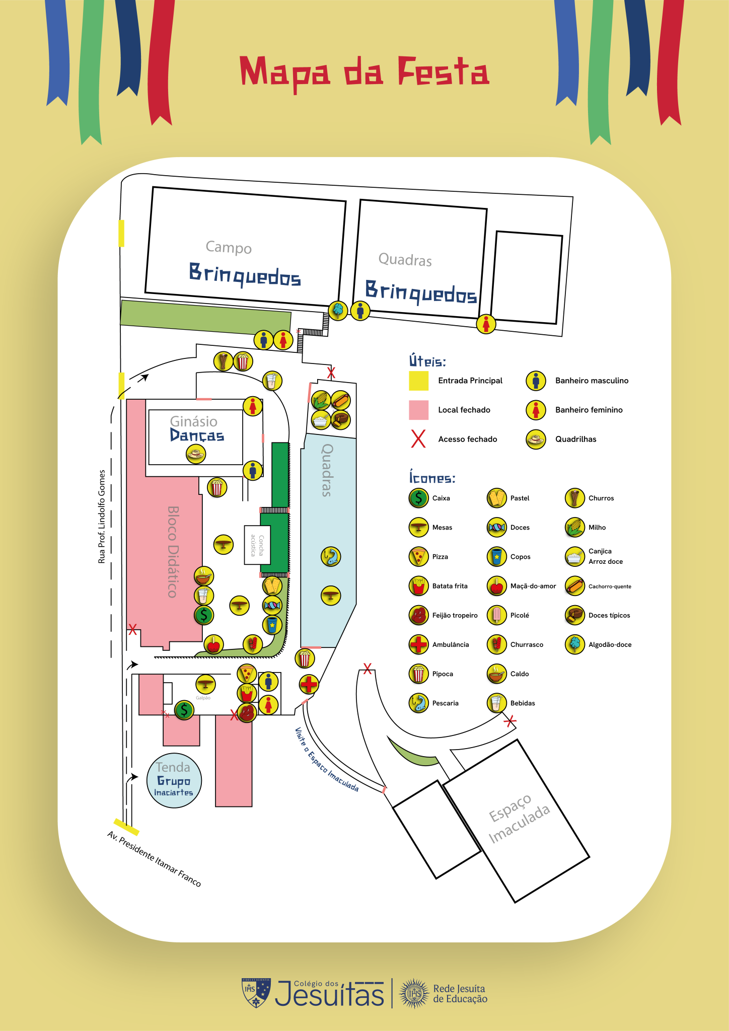 Mapa da festa - Colégio dos Jesuítas