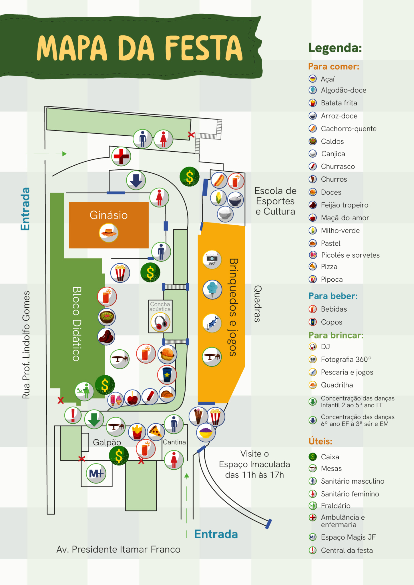 Mapa da festa - Colégio dos Jesuítas